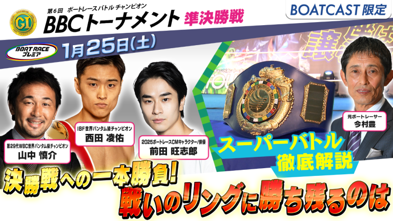 【期間限定2/1まで】【地上波同時生中継】BOAT RACEプレミア プレミアムG1第6回BBCトーナメント 準決勝戦 1月25日 ライブ配信＆見逃し配信【アーカイブは2025年2月1日まで ...